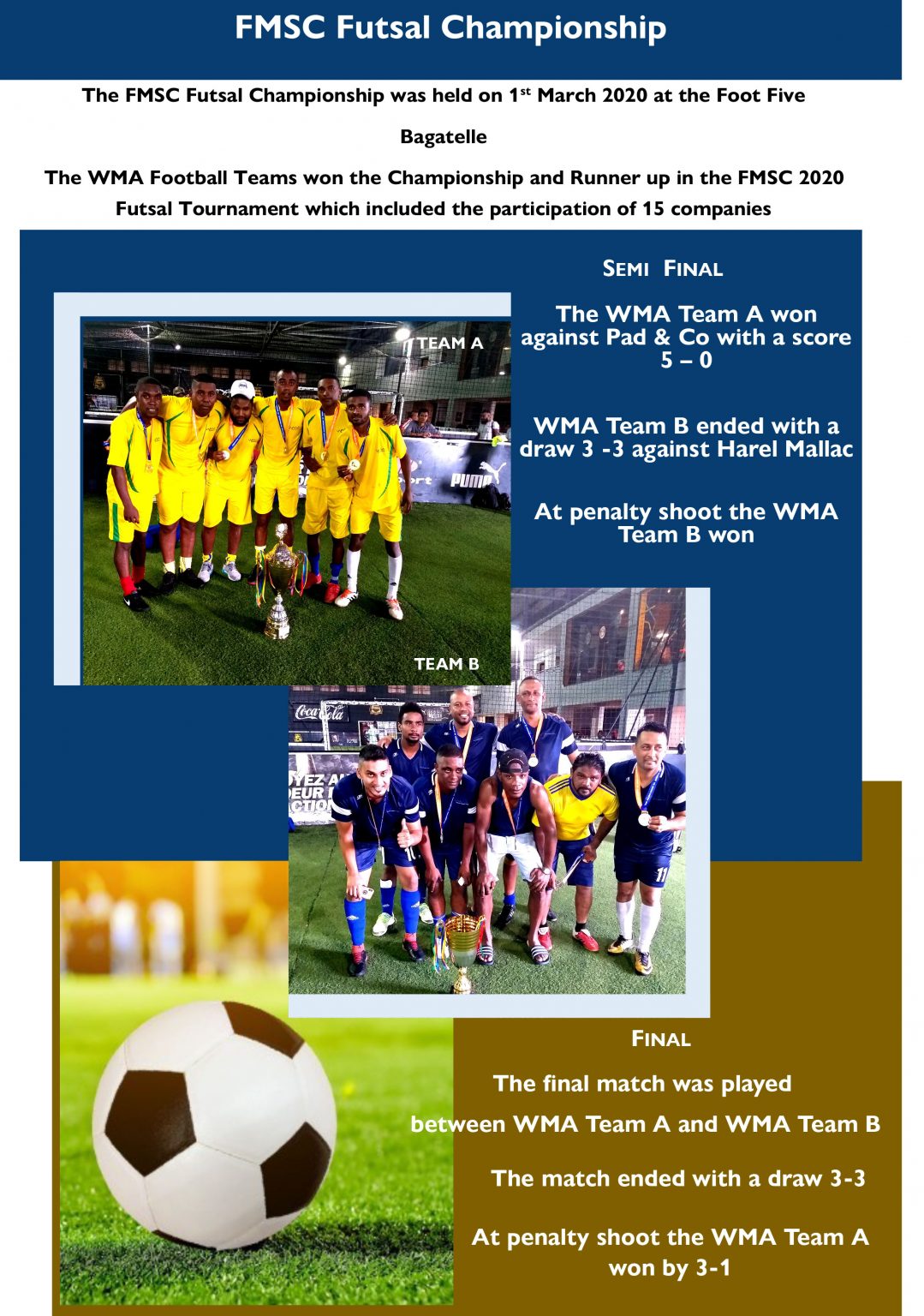 FMSC Futsal Championship - Wastewater Management Authority, Mauritius